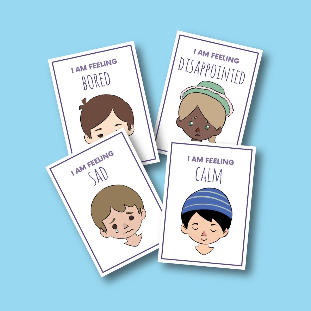 Feelings Cards printable Emotions Cards Social and Emotional Learning ...