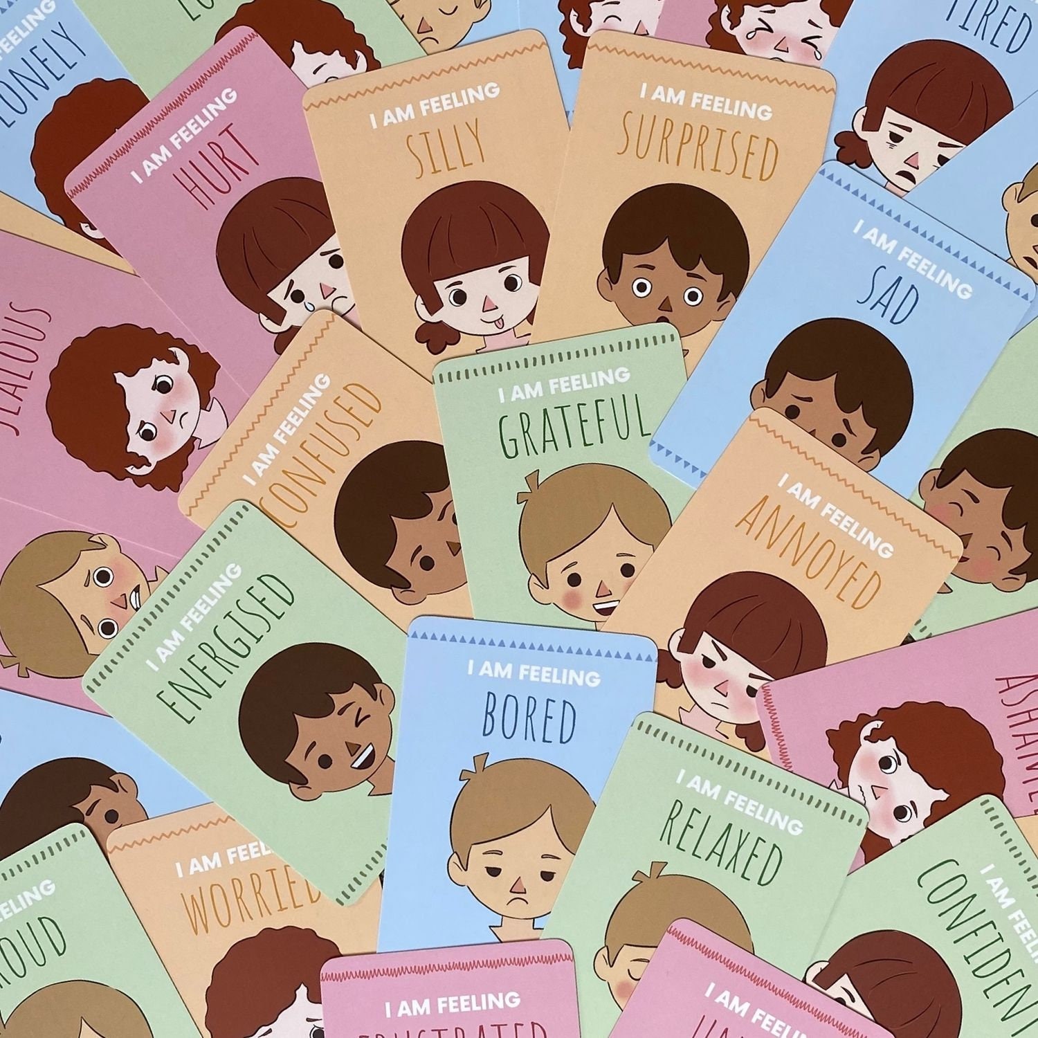 My Zones of Feelings Flash Cards Emotions Cards Zones of - Etsy