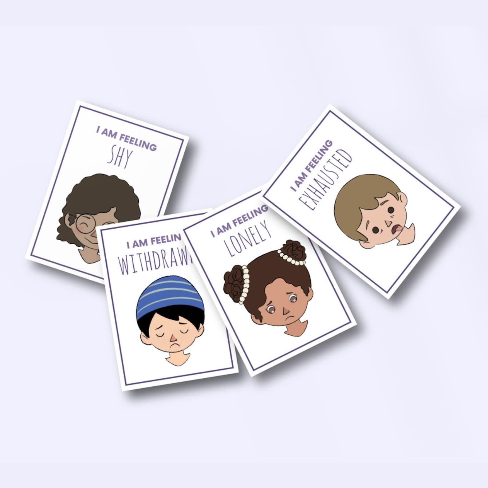 Feelings Cards printable Emotions Cards Social and Emotional Learning ...