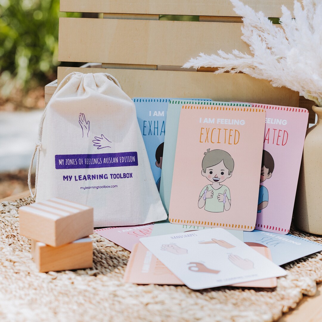 My Zones of Feelings in Auslan Edition Flash Cards Emotions Cards Zones ...