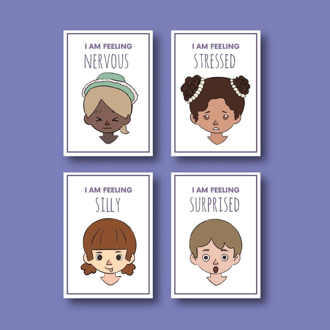 Feelings Cards printable Emotions Cards Social and Emotional Learning ...