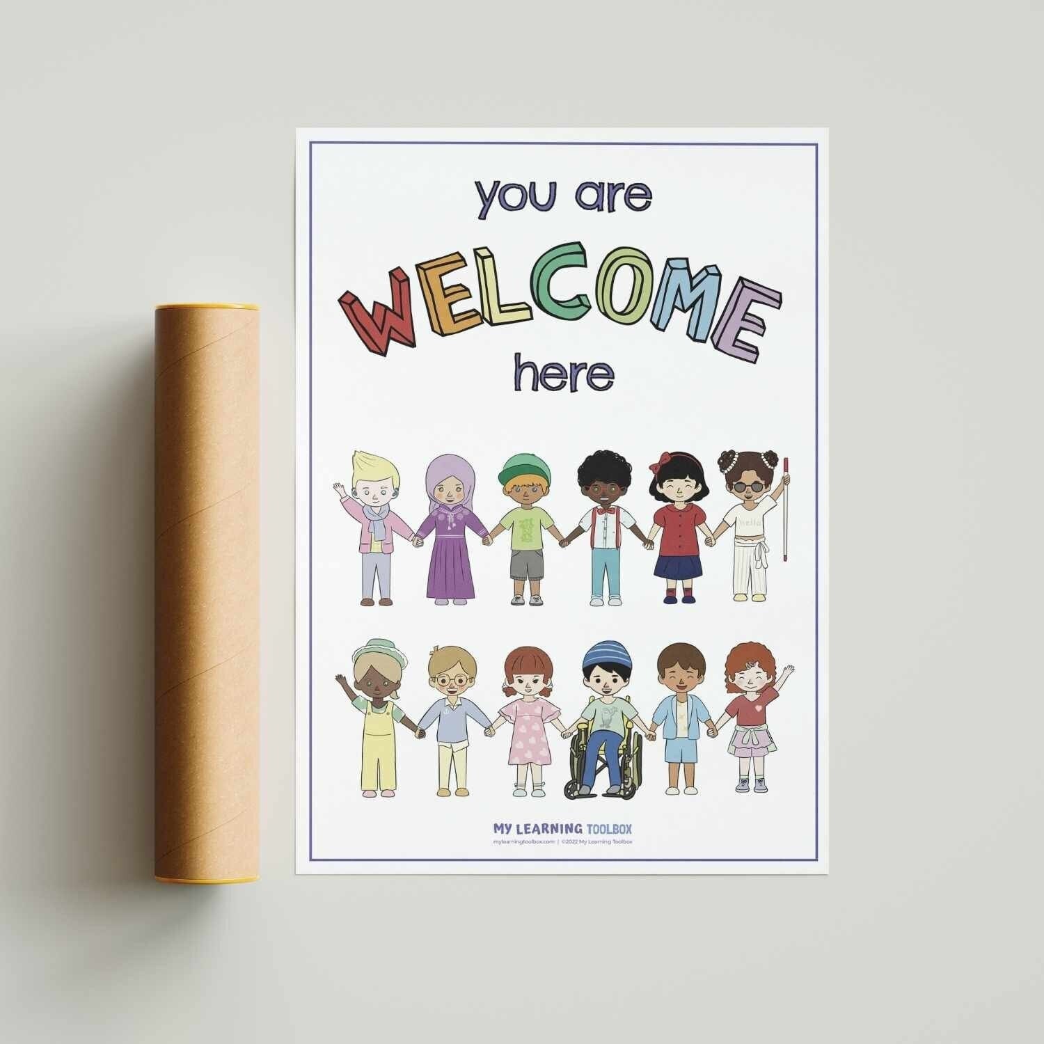 You Are Welcome Here Poster Diversity Poster Inclusive - Etsy