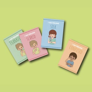 My Zones of Feelings Auslan Edition Flash Cards (printable) | Emotions ...