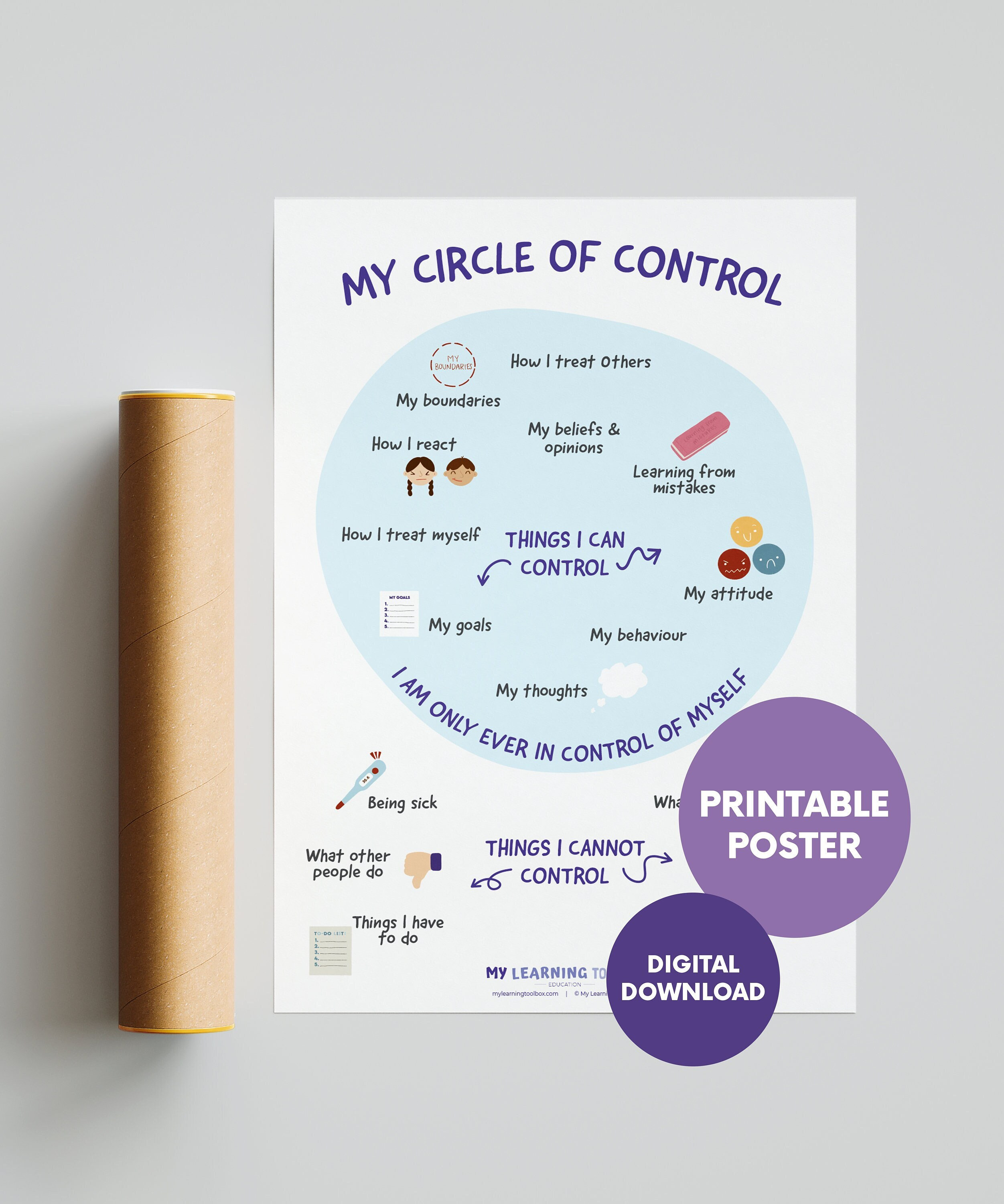 My Circle of Control Poster (printable) | Social and Emotional Learning ...