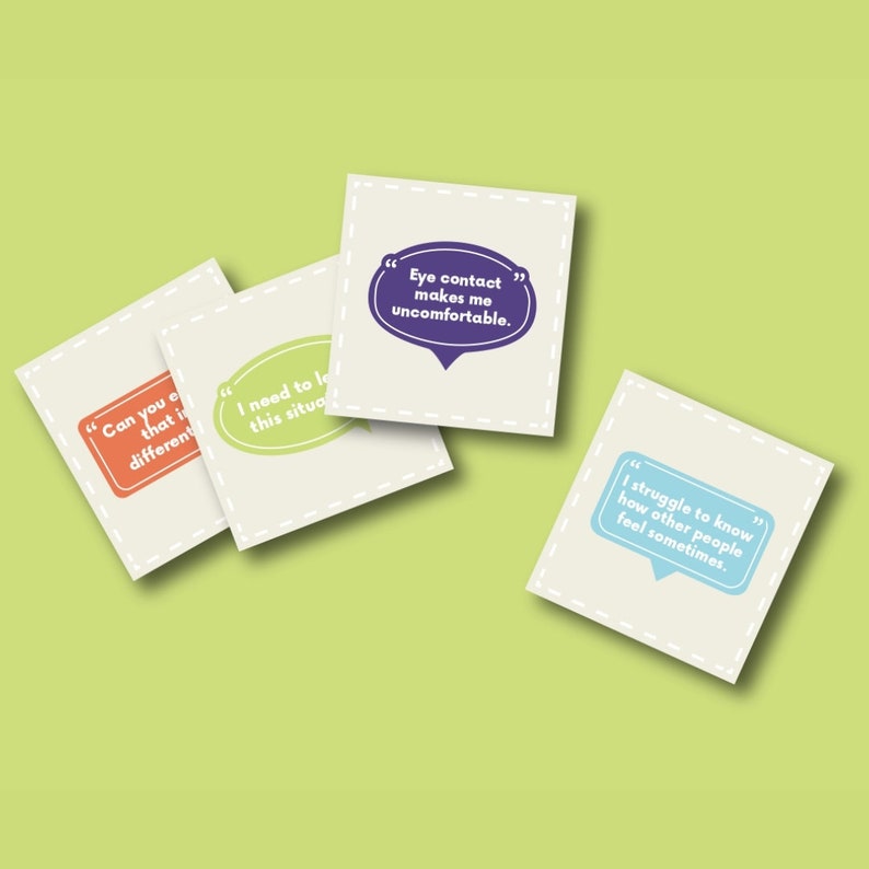 Self-advocacy Statement Cards (printable) | Advocacy Cards for Children ...
