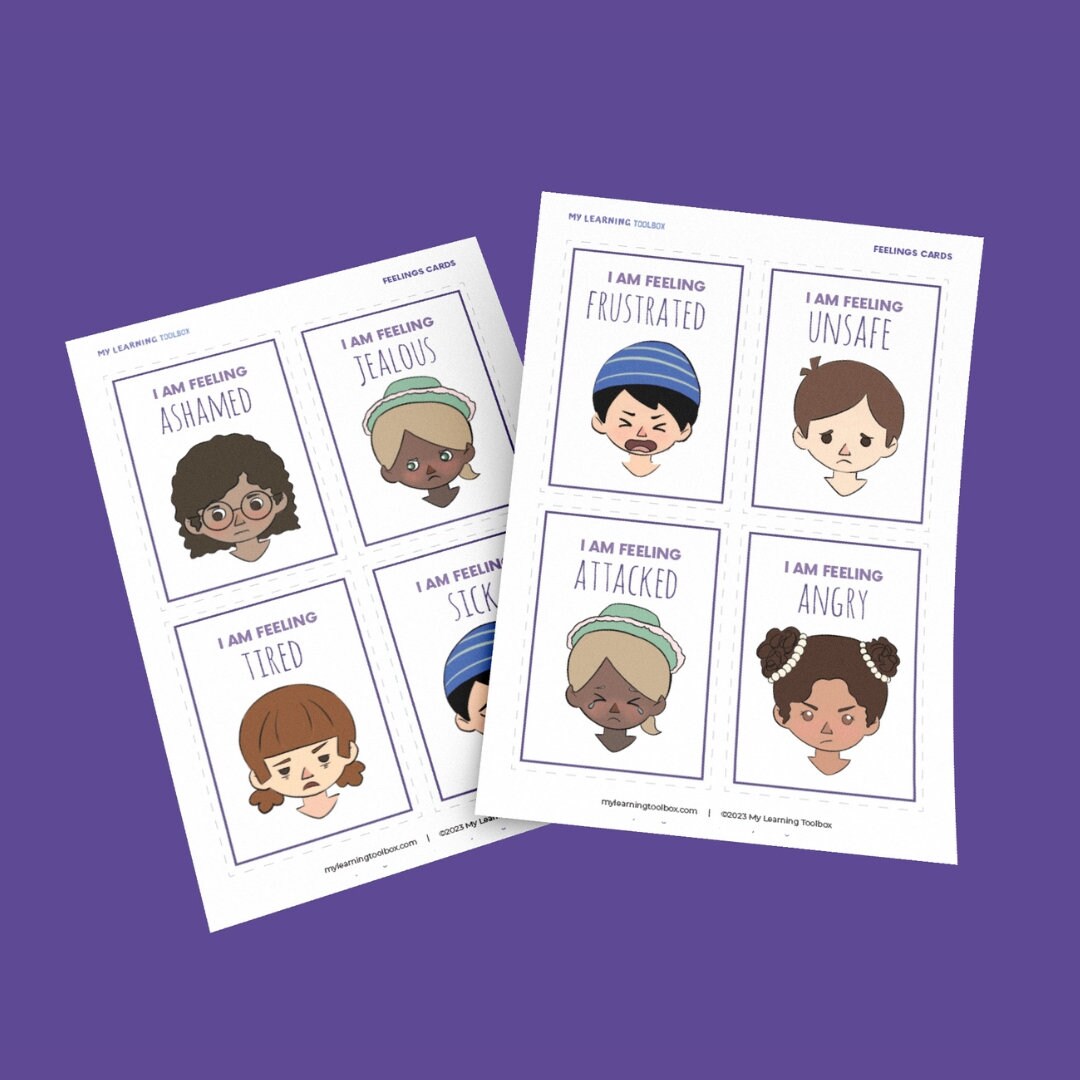Feelings Cards printable Emotions Cards Social and Emotional Learning ...