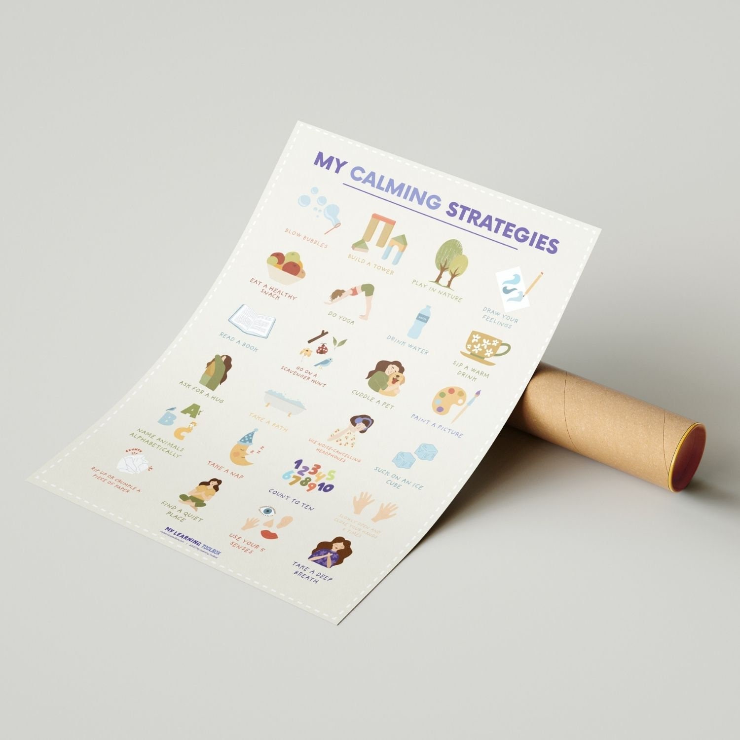 My Calming Strategies Poster (printable) | Calm Down Poster | Self ...