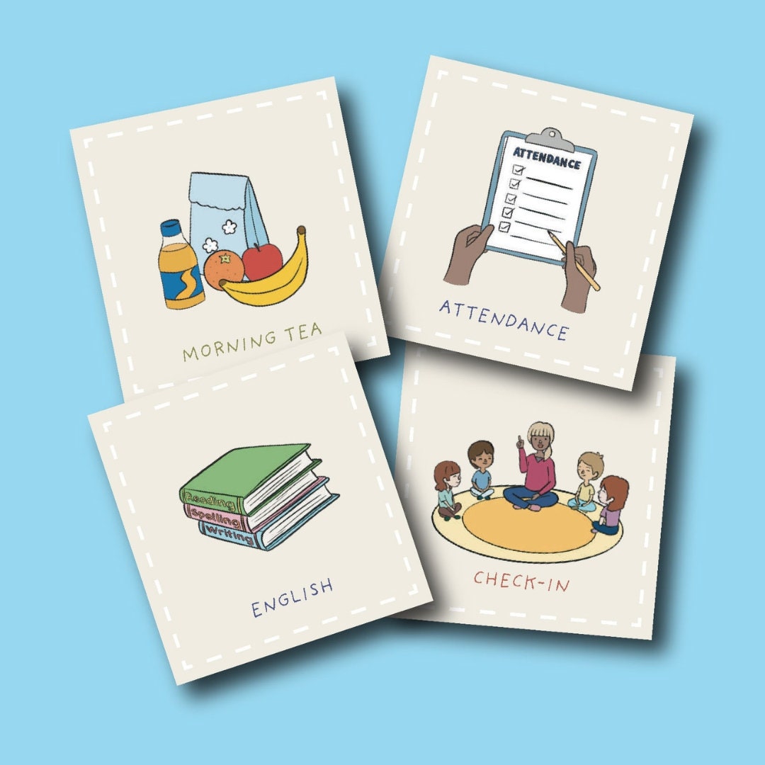 School Routine Cards printable Child Routine Cards - Etsy