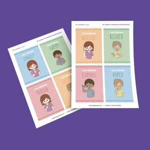 My Zones of Feelings Auslan Edition Flash Cards (printable) | Emotions ...