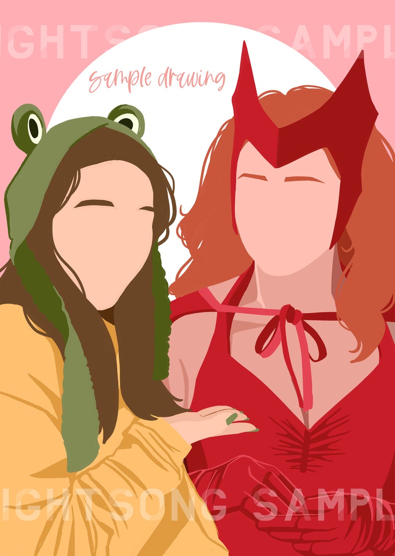 Custom Comfort Character Drawings With You - Etsy