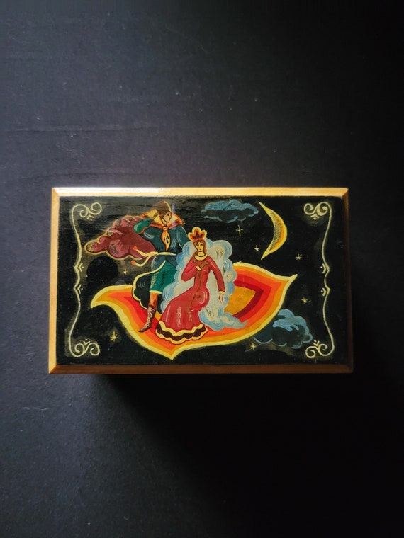 Russian Jewelry box, wooden jewelry box, Russian trin… - Gem