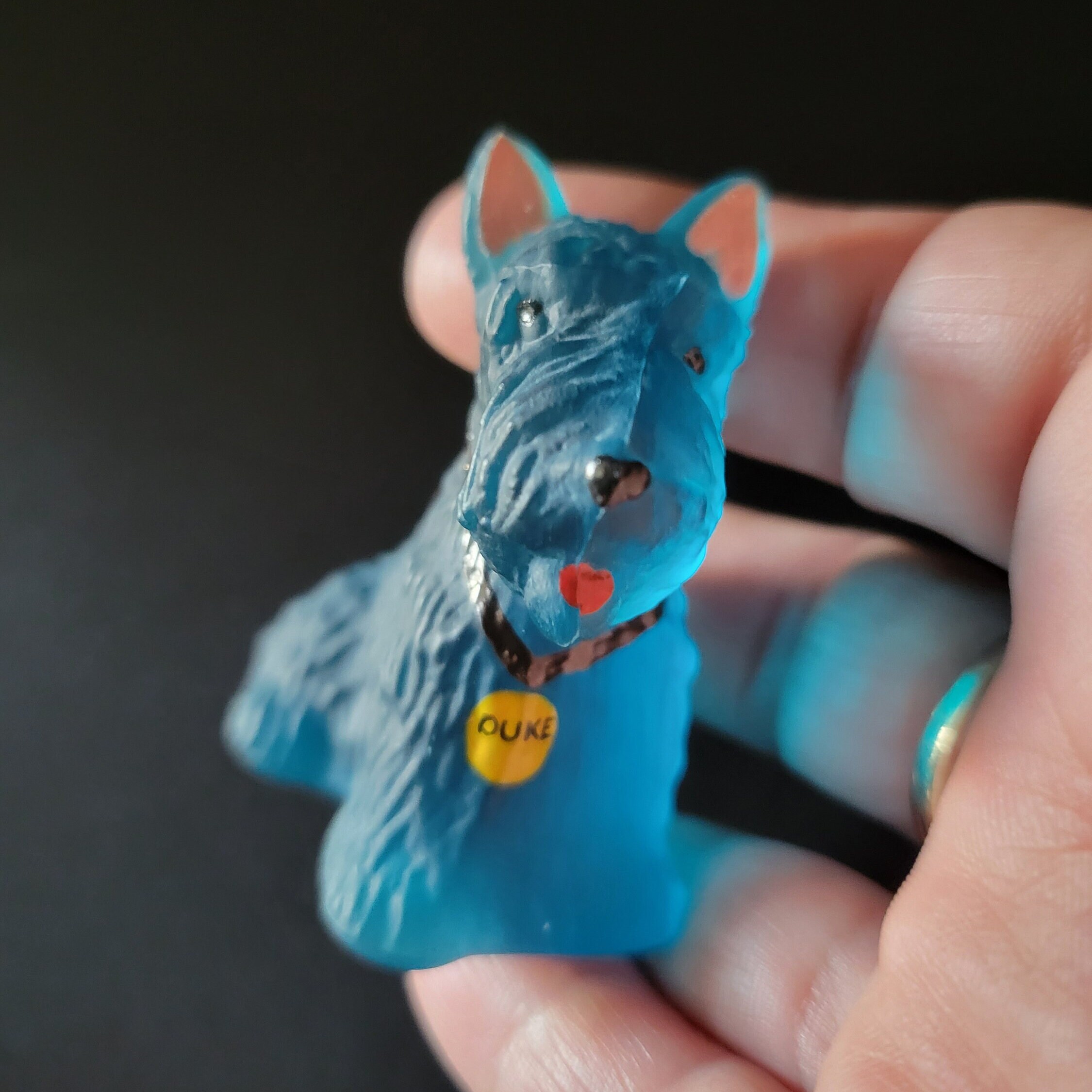 Vintage Boyd Glass Hand Painted Scottie Dog Blue - Etsy