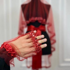 Henna Night Veil Set 4 Pieces - Luxury Wide Bridal Veil, Sash, Gloves ...