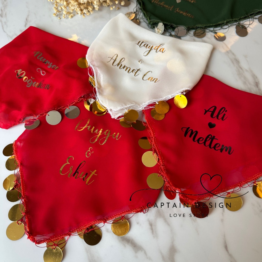 Personalized Halay Handkerchief - Luxury Custom Wipes - Henna Accessory ...
