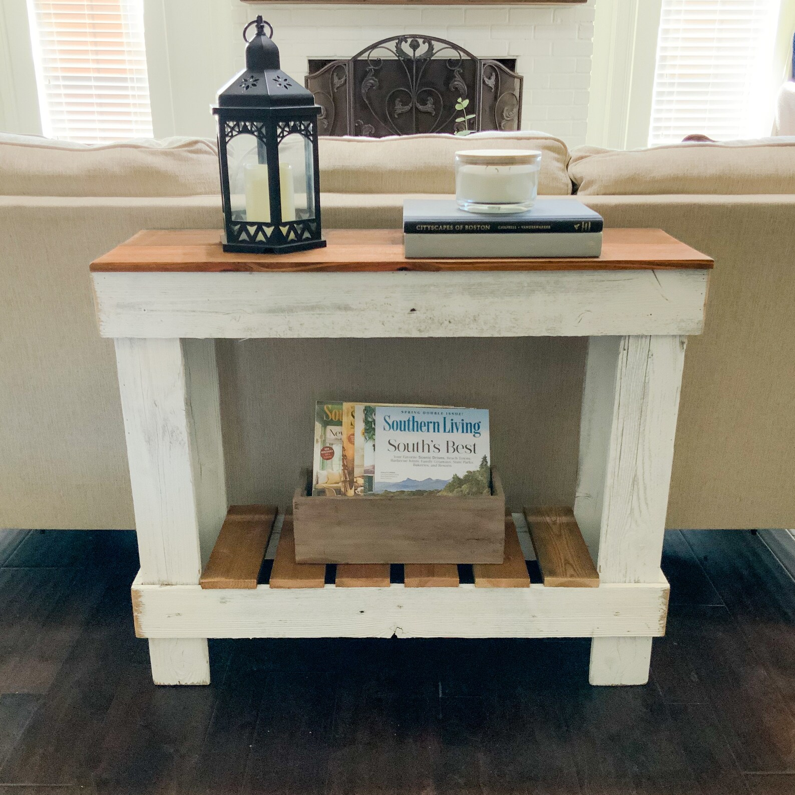 Reclaimed Wood Rustic Farmhouse Console Table - Etsy