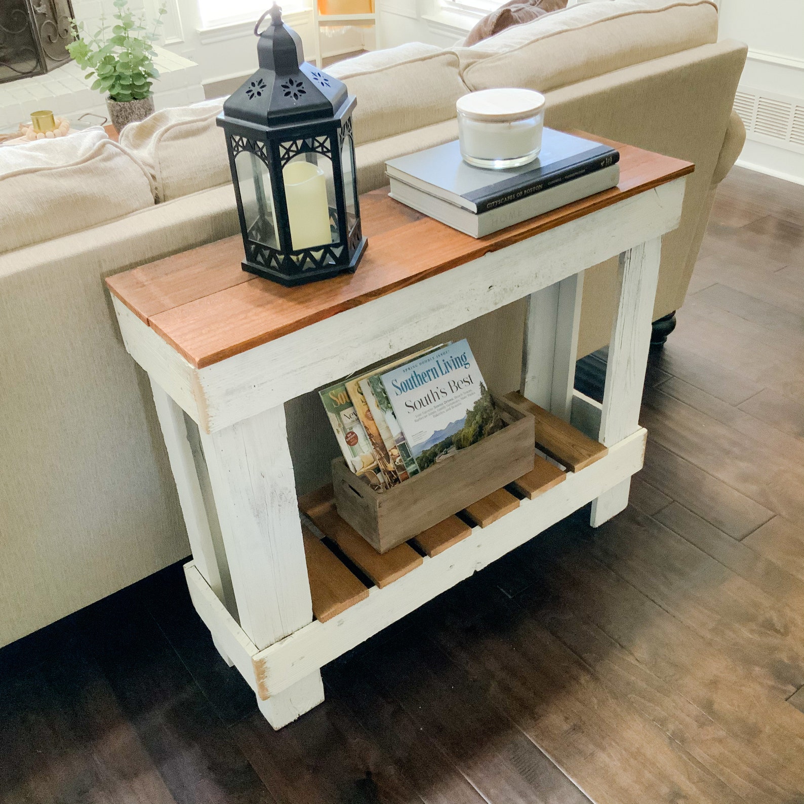 Reclaimed Wood Rustic Farmhouse Console Table - Etsy