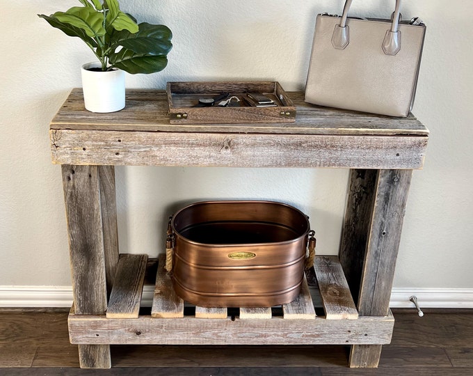 Reclaimed Wood Rustic Farmhouse Console Table - Etsy