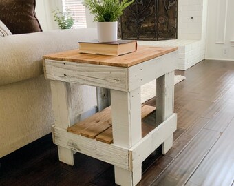 Reclaimed End Table | Etsy