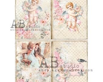 AB Studio, Roses, Floral, Hearts, Shapes, Valentines, Love, 1328, A4 ...