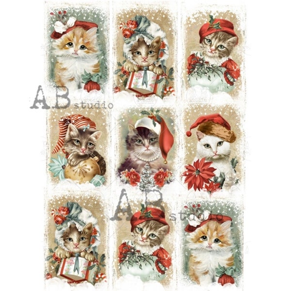 Decoupage Cat - Etsy
