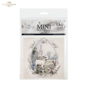 ITD Collection, Rice Paper, Mini Set, Lamb, Goats, Rams, Sheep, Rounds ...