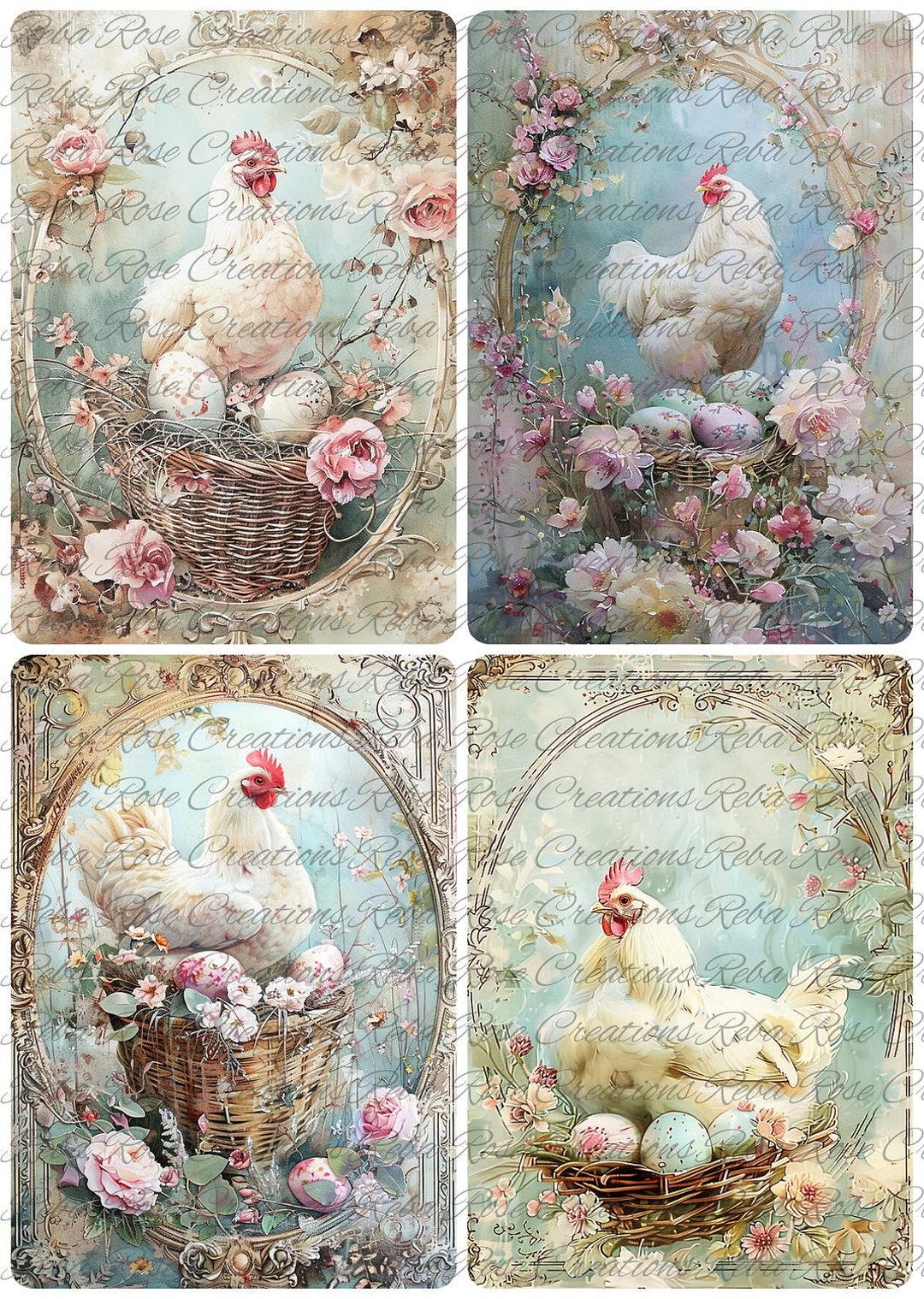 Reba Rose Creations, Rice Paper for Decoupage, Mixed Media, Easter ...