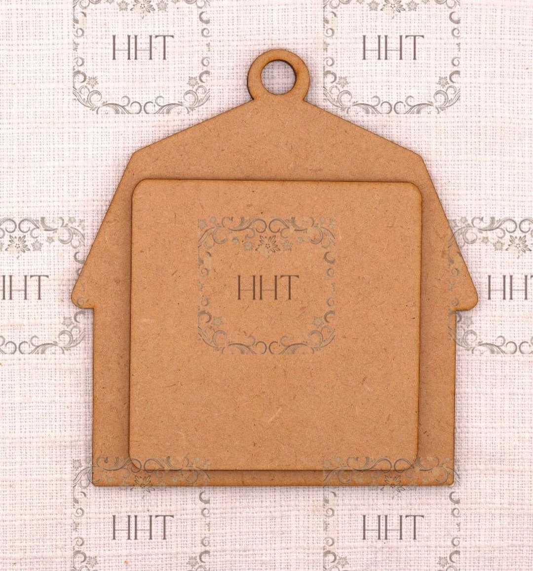 Laser Cut MDF Barn Ornament With Overlay, 5x5 Blank Base for Decoupage ...
