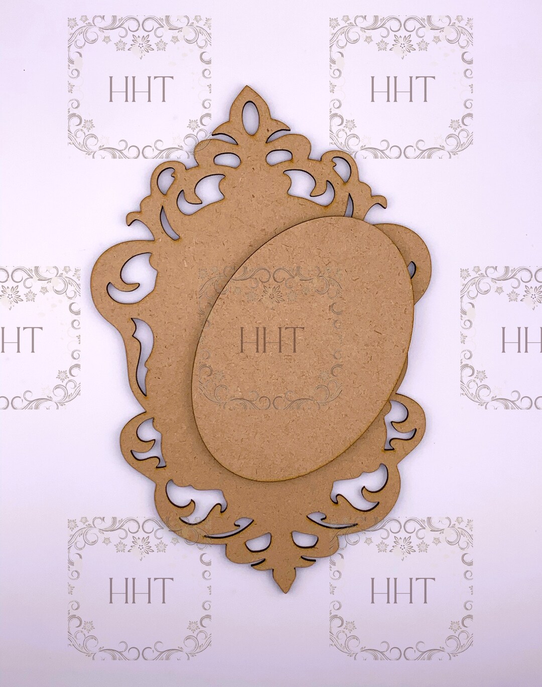 Laser Cut MDF, Vintage Style, Pendant, Ornament, Blank, Base, Center ...