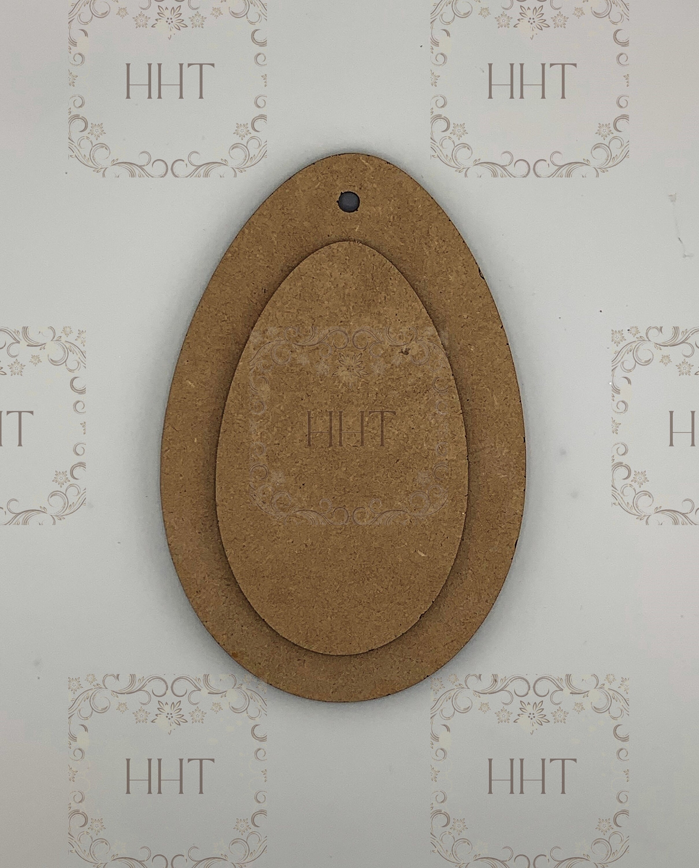 Laser Cut MDF Wood Base Easter Egg Blank Base Ornament With - Etsy