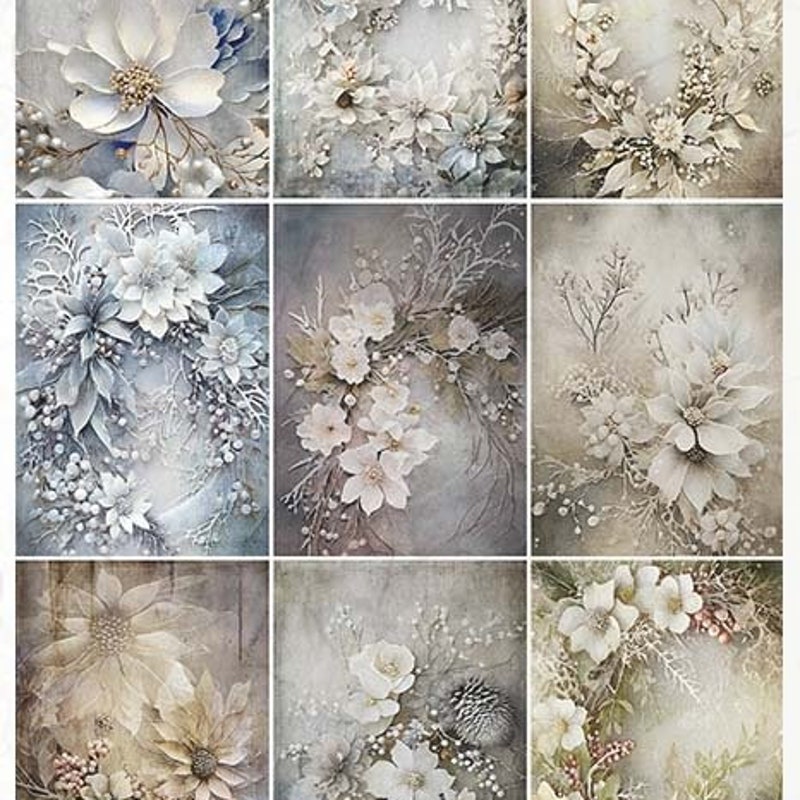 Decoupage Flowers - Etsy