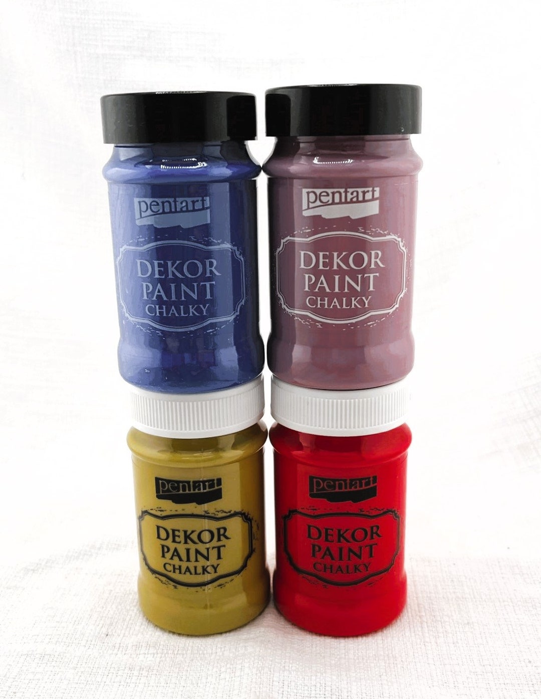 Pentart, Dekor, Chalk Paint, Blackberry, Blue, Mustard Yellow, Red ...
