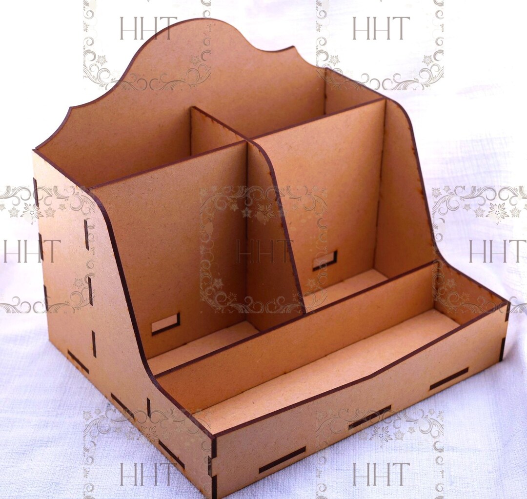 Laser Cut MDF, Desk Organizer, Stationary, Charging Station, Craft ...