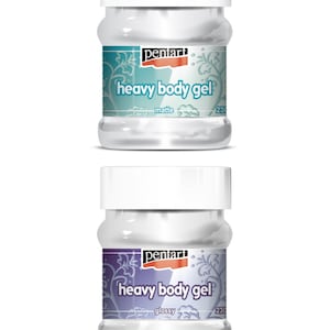 Pentart, Heavy Body Gel, Glossy Transparent, Matte Opaque, 230 Ml, 100 ...