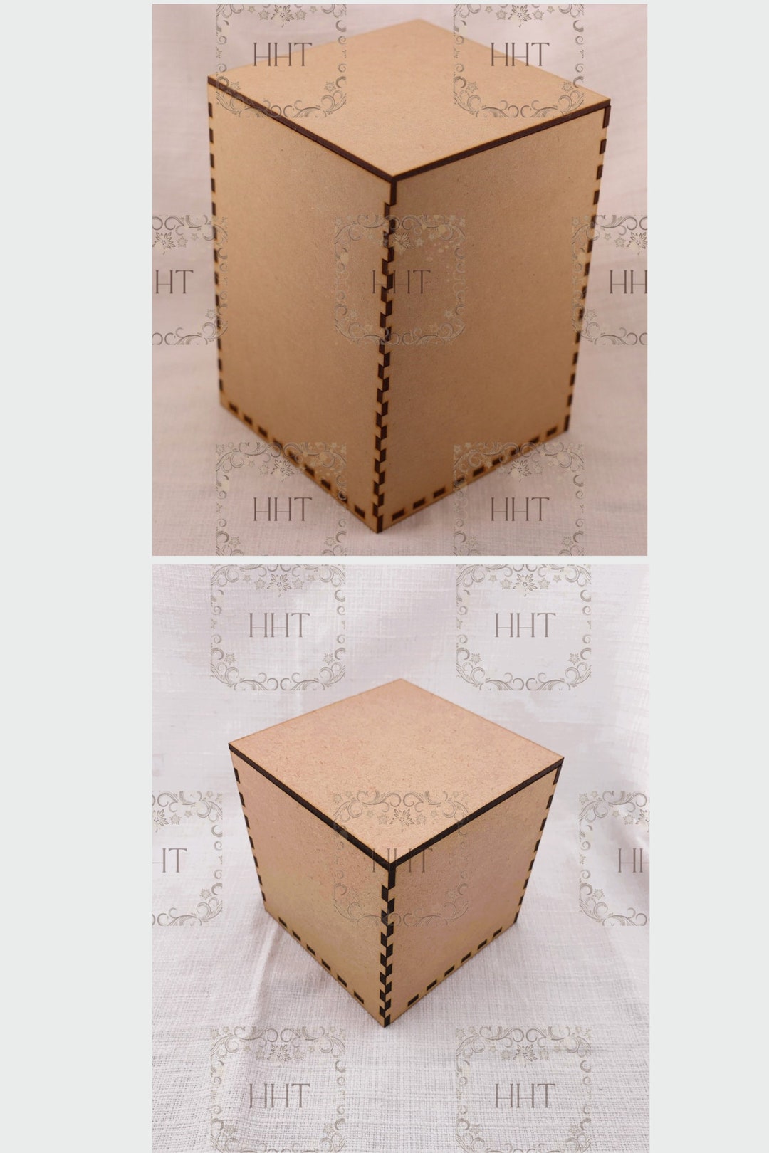 Laser Cut, MDF, Basic, Box With Lid, Craft, Base, Blank, Canvas ...