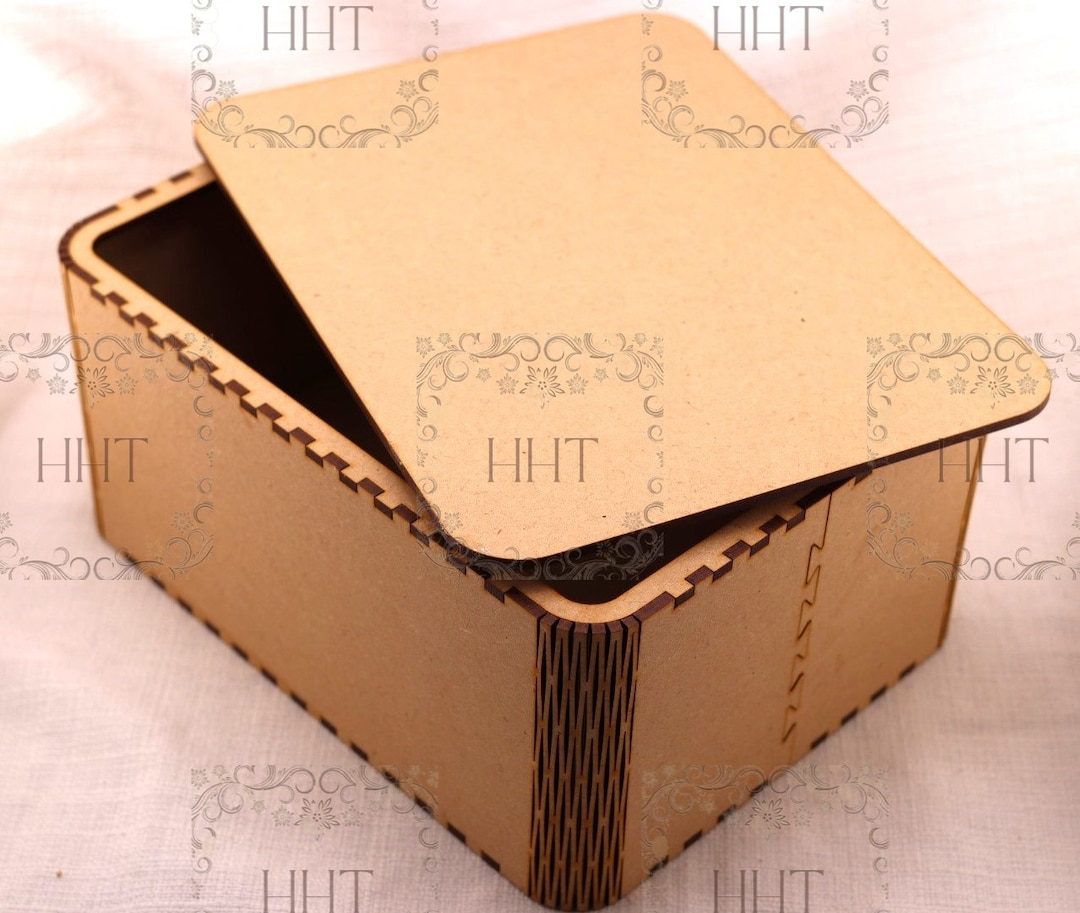 Laser Cut, MDF, Box With Rounded Edge, Buildable Kit, Craft, Base ...