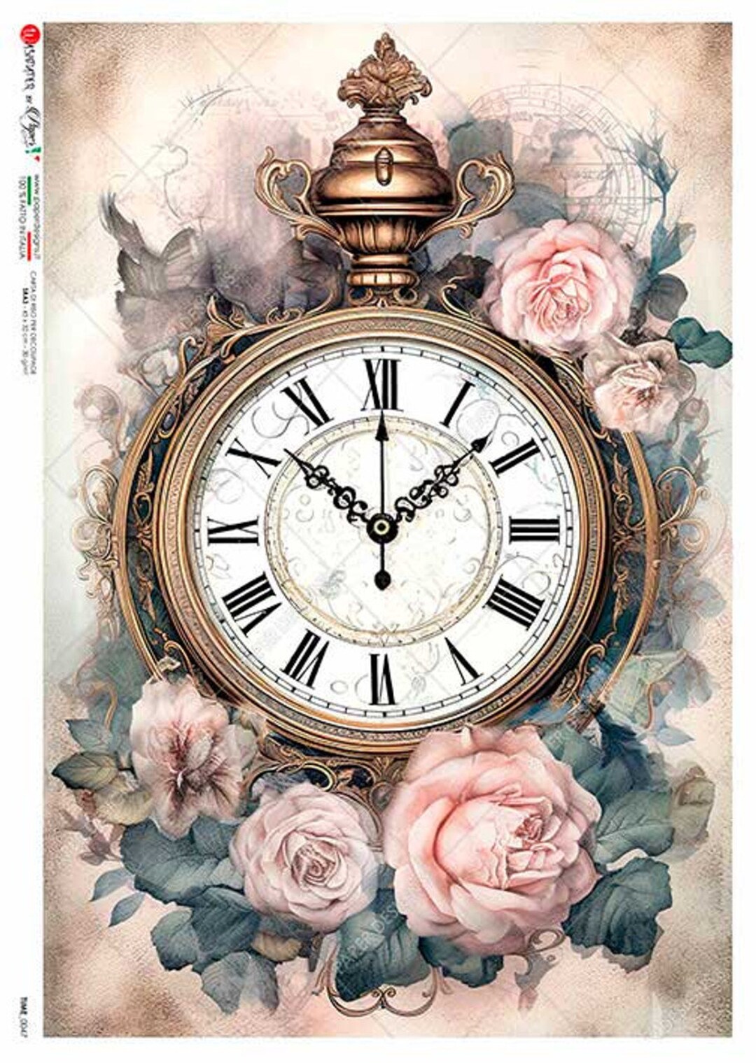 Paper Designs, 2023 Release, Baroque Time Piece, Roses, Shabby Chic ...