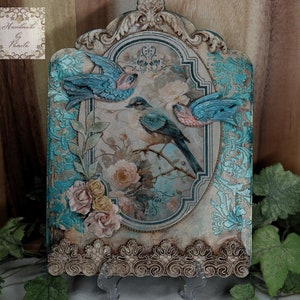 Handcrafted, Mixed Media, Decoupage, Plaque, Wall Art, Laser Cut MDF ...