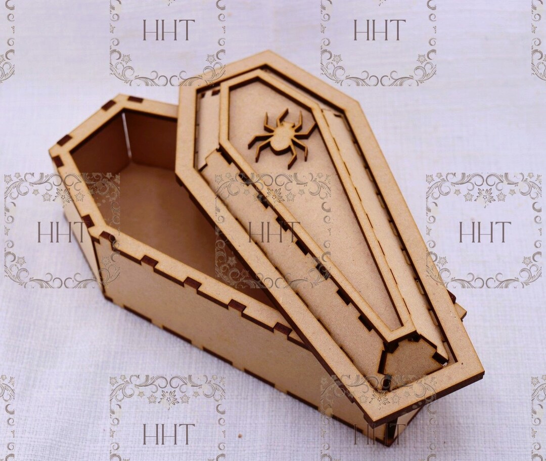 Laser Cut, MDF, Halloween Coffin, Treat Box, Blank, Base, Decoupage ...