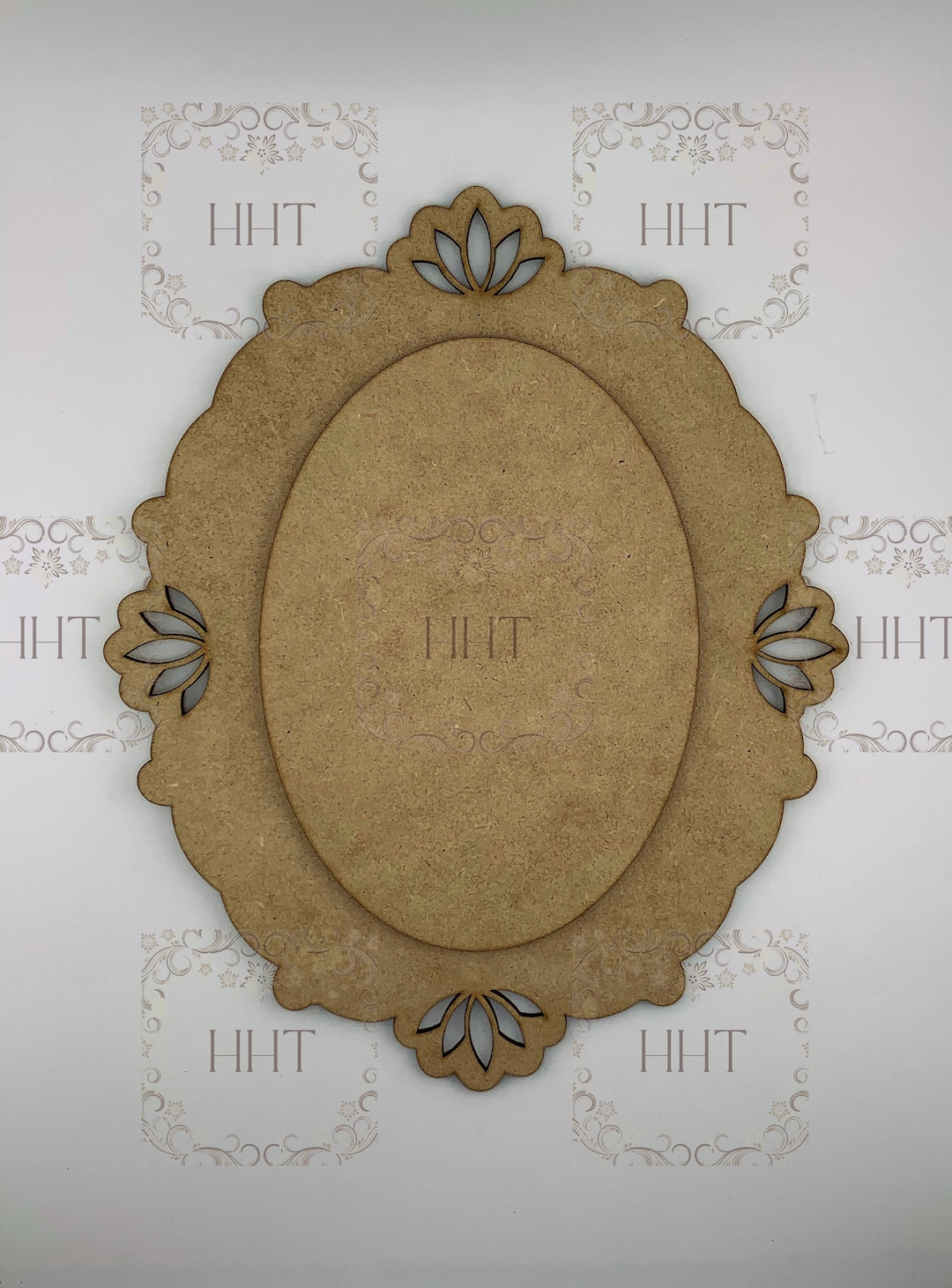 Laser Cut MDF Vintage Style Wood Base and Overlay Panel 2 Pc - Etsy