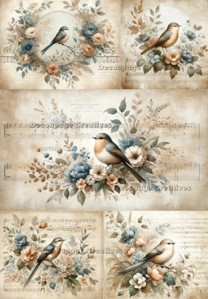Decoupage Creatives, Rice Paper for Decoupage, Mixed Media, Spring ...