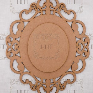 Laser Cut MDF Vintage Style Base, Wall Plaque, Overlay, Panel, 2 Pc for ...
