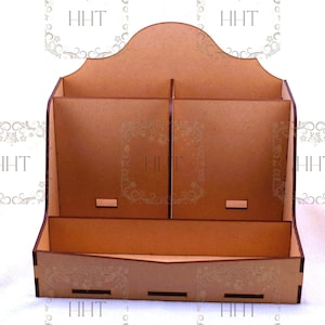 Laser Cut, MDF, Desk Organizer, Stationary, Charging Station, Craft ...