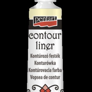 Pentart, Contour Liner, 20 Ml, Copper, Silver, Sparkling Gold, Gold ...