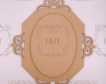 Laser Cut MDF, Wood, Vintage Style, Decorative, Plaque, Panel, Overlay ...