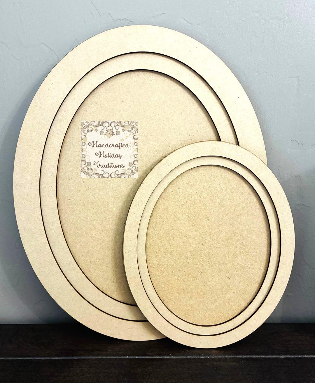 Laser Cut MDF Layered Oval Panel Blank Base Canvas for Decoupage, Mixed ...