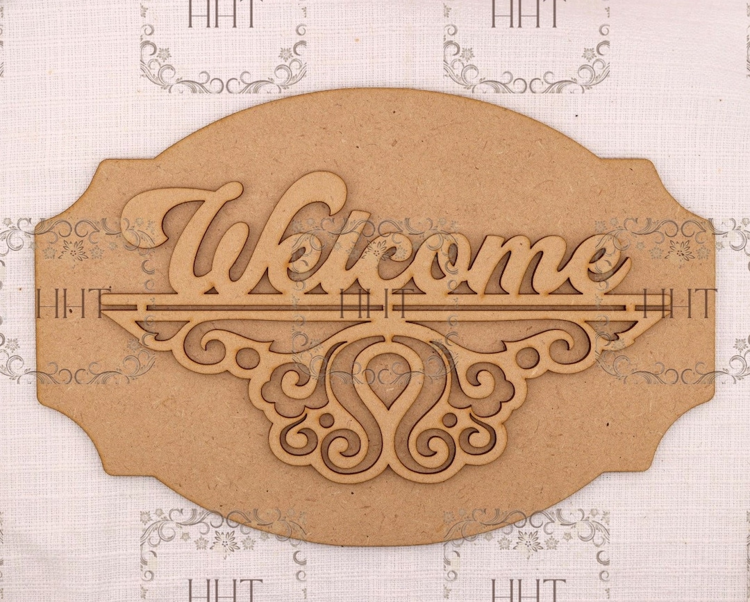 Laser Cut, MDF, Wood, Craft, Blank Base, Welcome Sign, Plaque, Home ...
