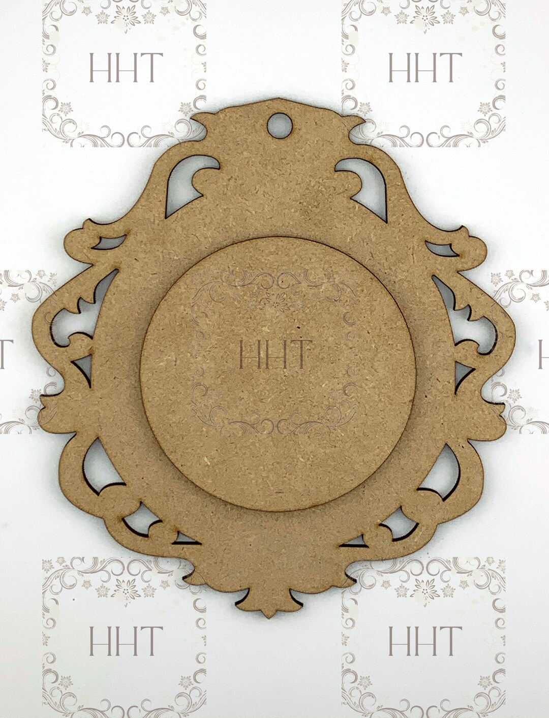 Laser Cut MDF Vintage Style Christmas Pendant Ornament Base, Blank, 2 ...