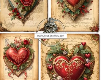AB Studio, Roses, Floral, Hearts, Shapes, Valentines, Love, 1328, A4 8. ...