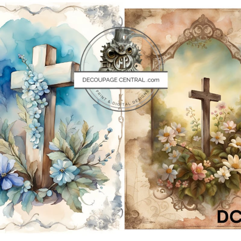 Decoupage Cross - Etsy