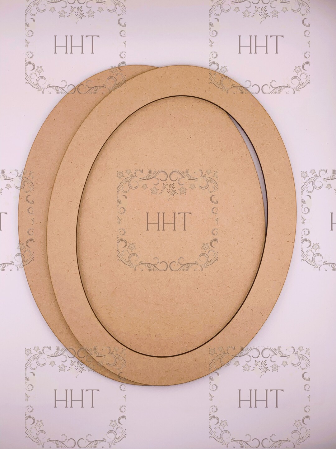 Laser Cut MDF, Wood, Large, Oval, Picture, Frame With Back, Blank, Base ...